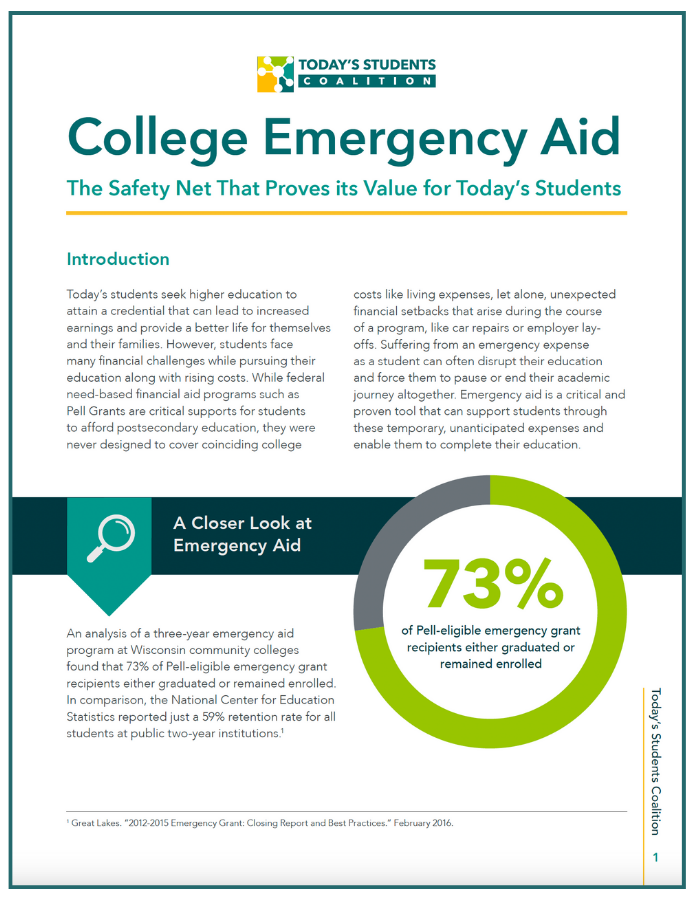 College Emergency Aid Policy Brief - Resources - Today's Students Coalition